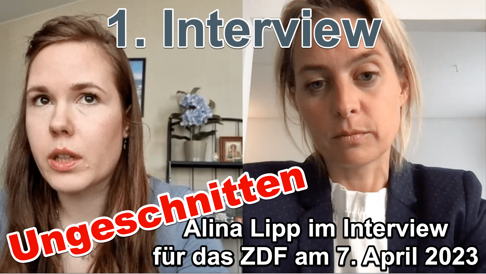 Alina Lipp im Interview für das ZDF vom 7. April 2023 (ungeschnitten ...