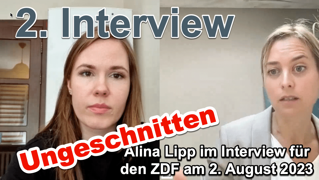Alina Lipp im Interview für das ZDF am 2. August 2023 (ungeschnitten) | auf loobloo.tv