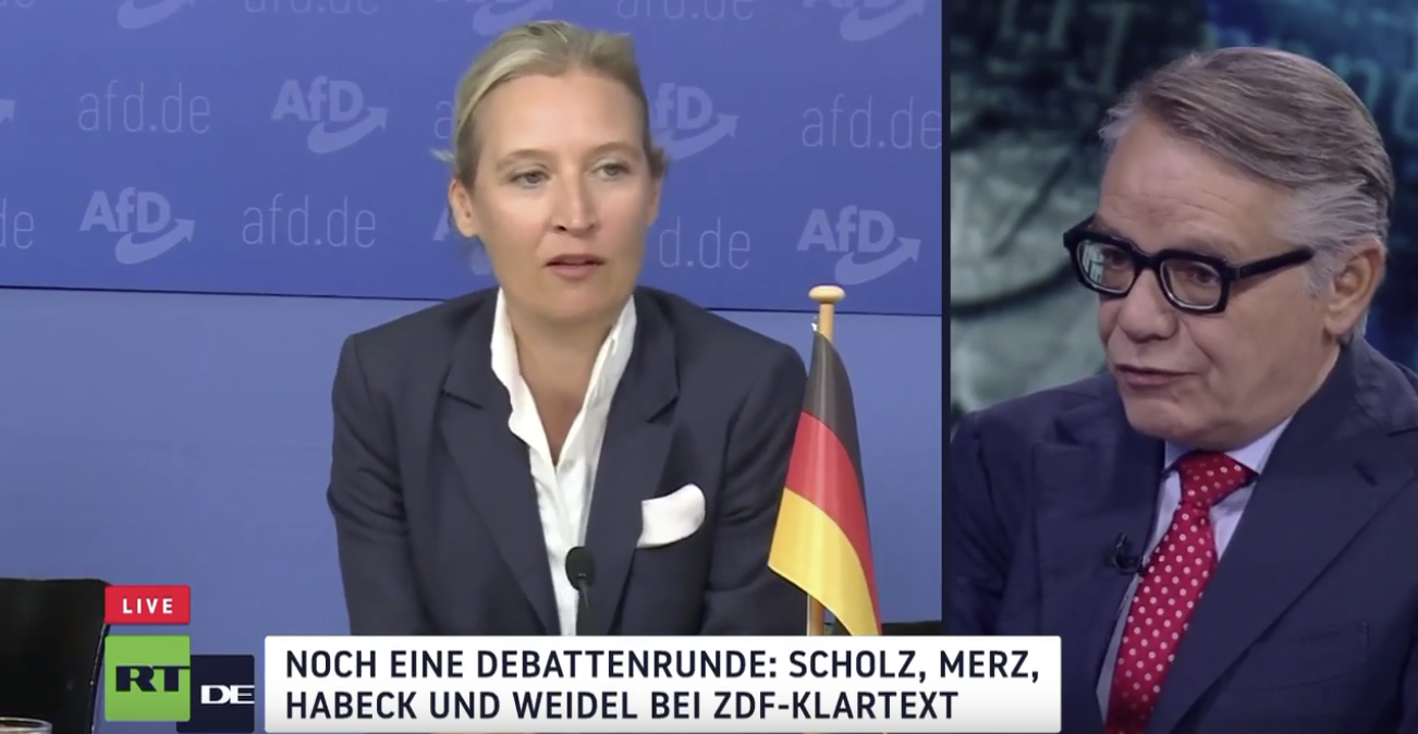 Noch eine Debattenrunde: Scholz, Merz, Habeck und Weidel bei ZDF ...