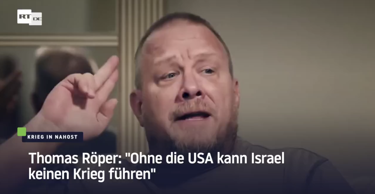 Thomas Röper: “Ohne die USA kann Israel keinen Krieg führen“ | auf ...